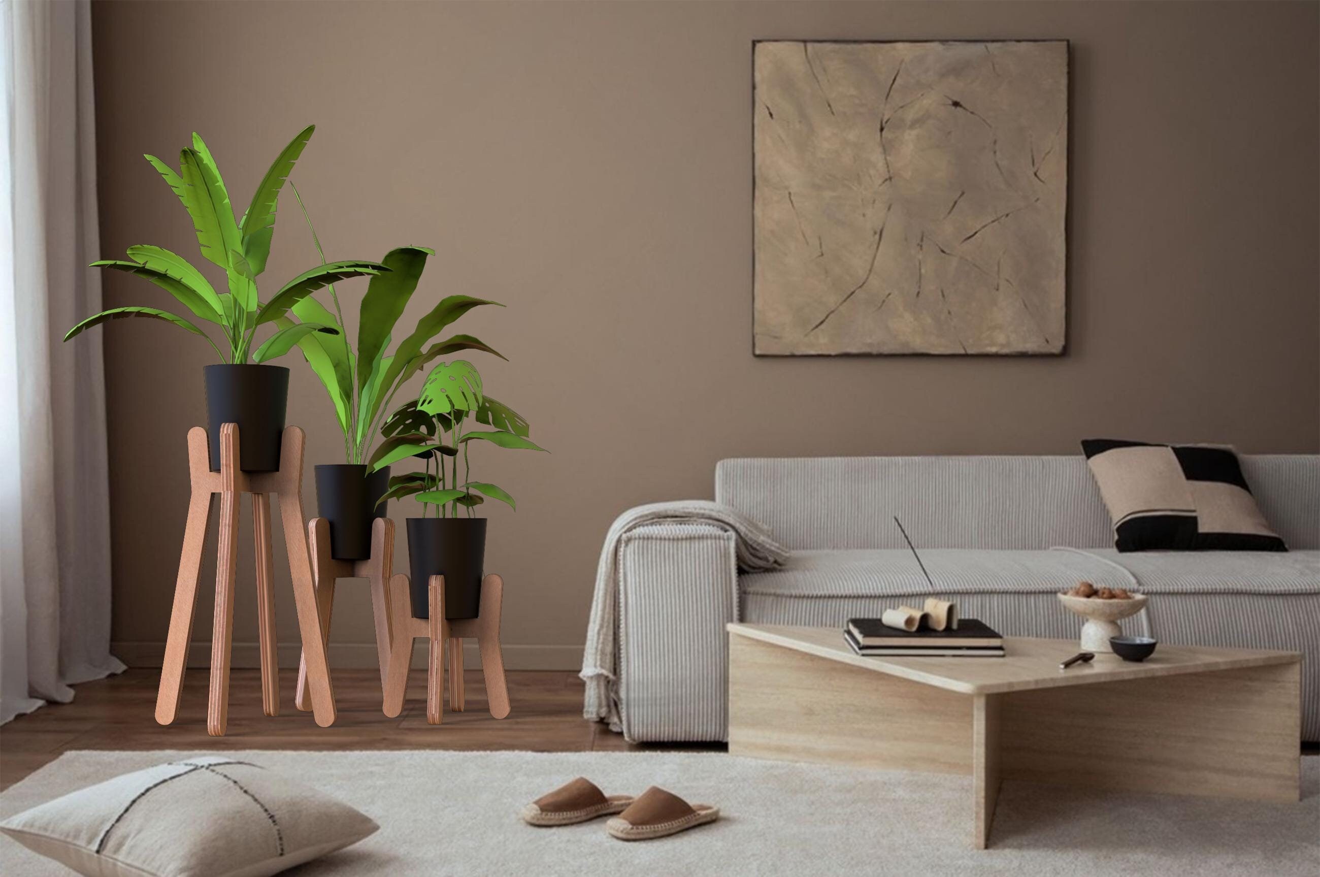 Plant Pot Stands Cnc Cut Plan, Digital Potted Plant Stand, Flower Pot ...