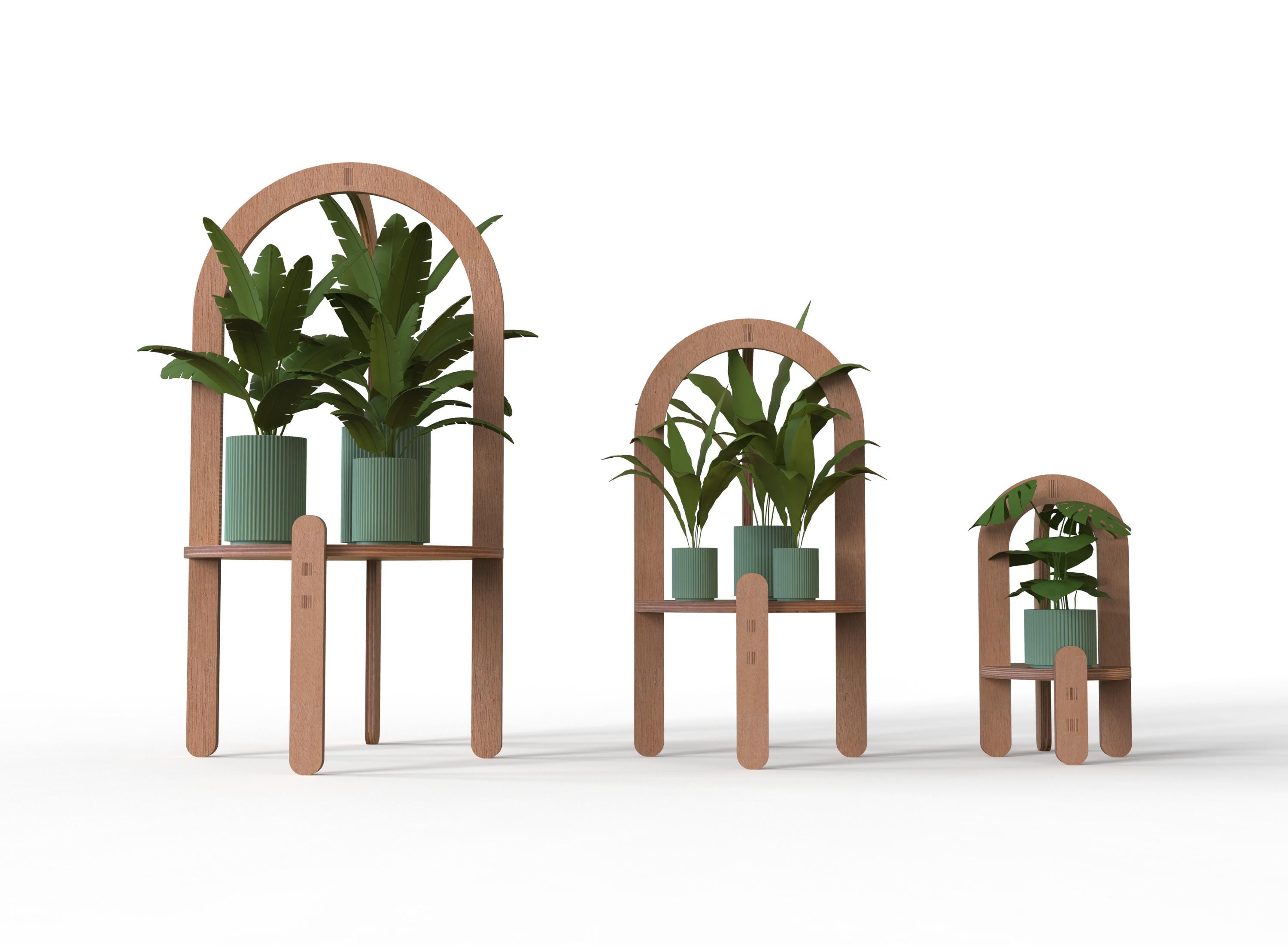 Plant Pot Stands Cnc Cut Plan, Digital Potted Plant Stand, Flower Pot ...
