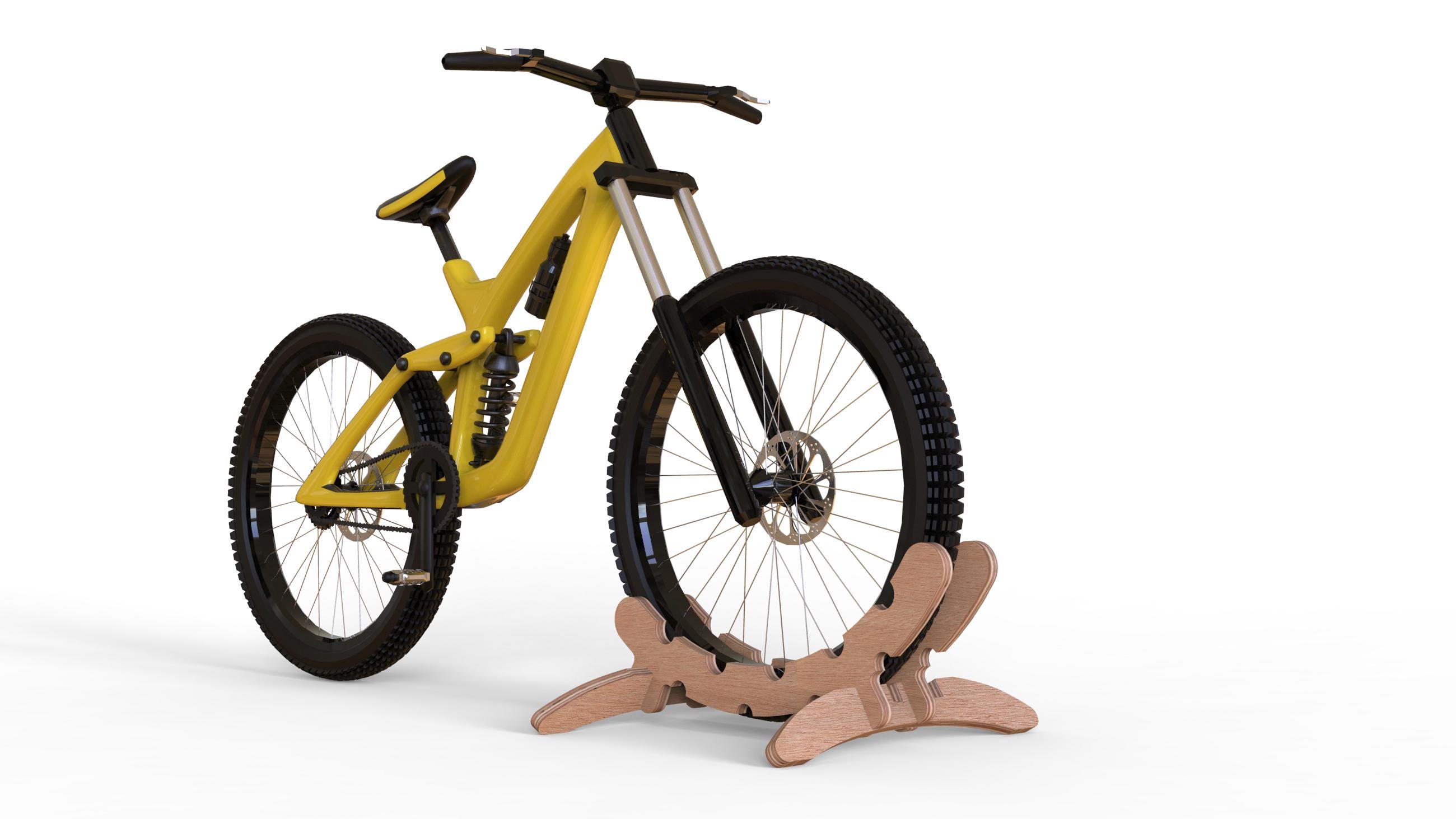 Plywood Bike Stand, Bike Floor Holder, Bike Rack, Cnc Bike Stand, CNC ...