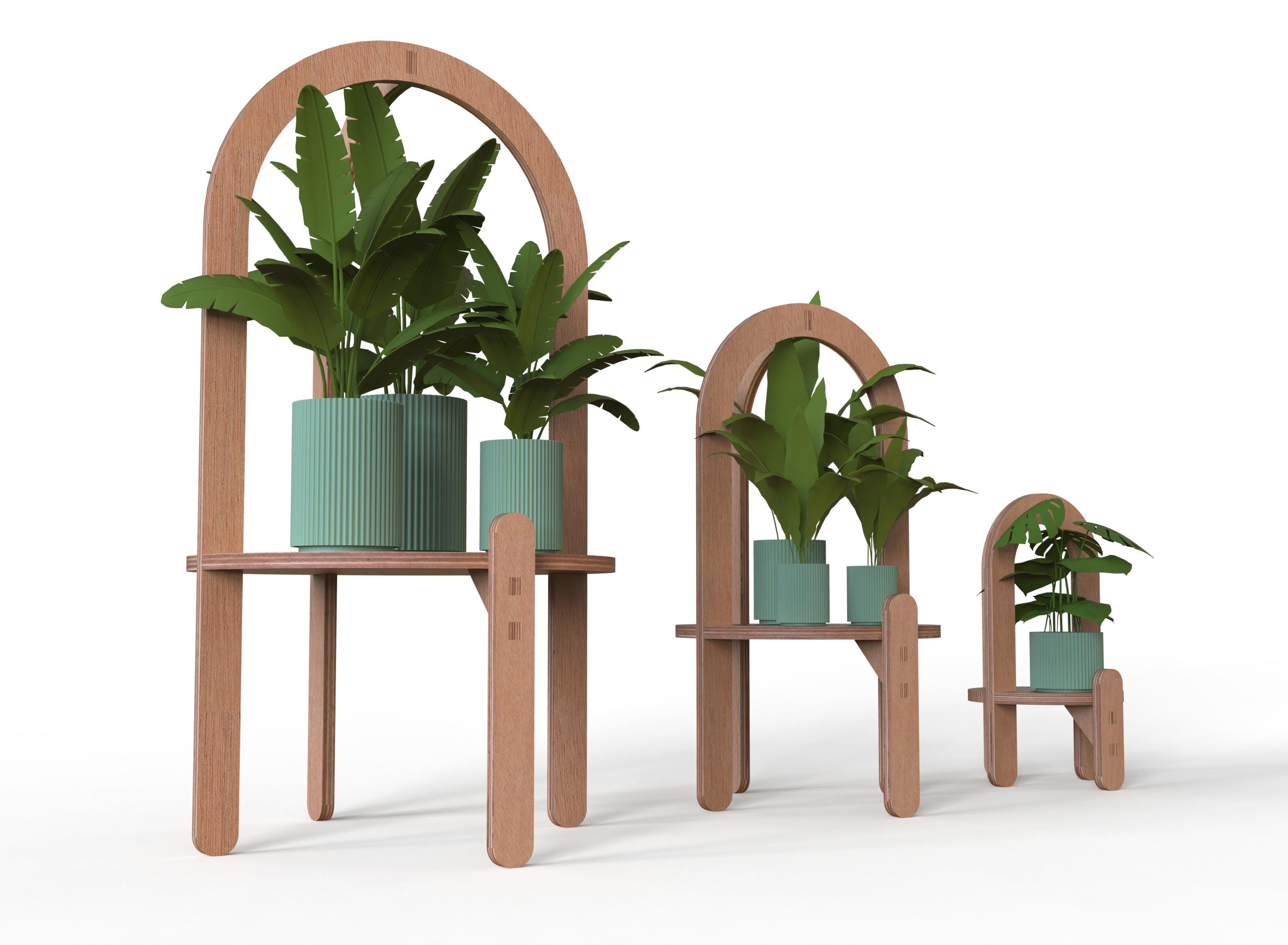 Plant Pot Stands Cnc Cut Plan, Digital Potted Plant Stand, Flower Pot ...