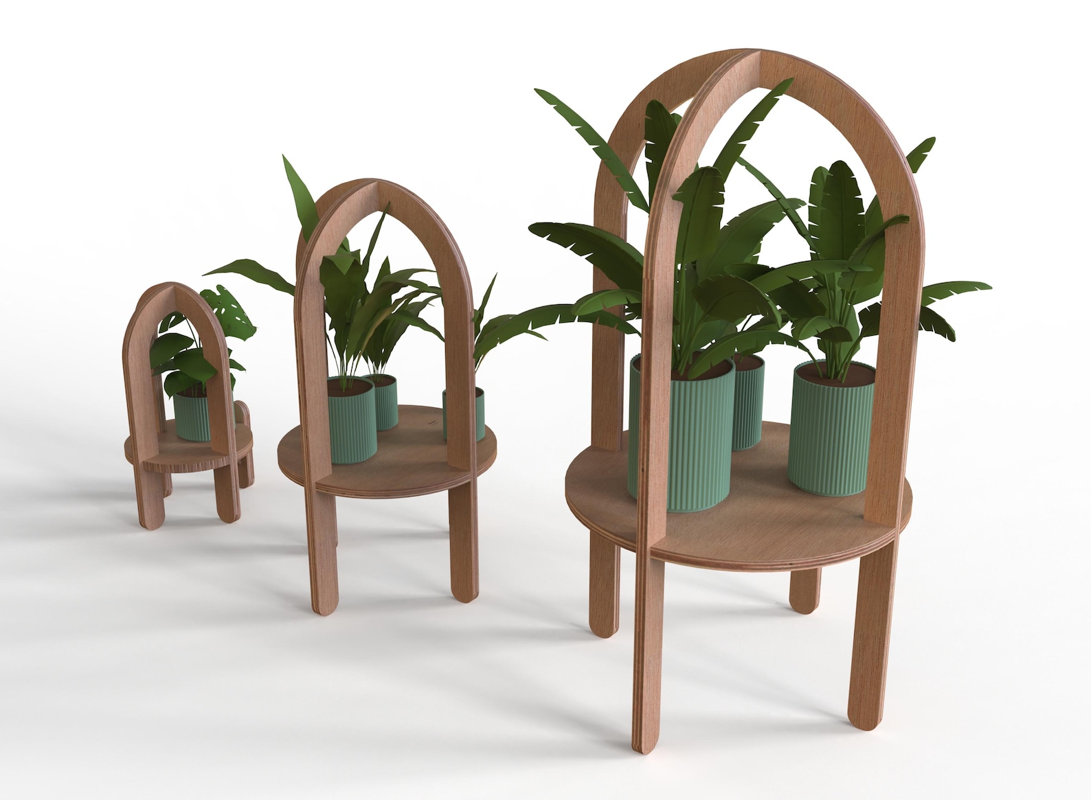 Plant Pot Stands Cnc Cut Plan, Digital Potted Plant Stand, Flower Pot ...