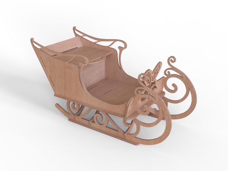 Christmas Sledge CNC Router Cut Template, Plywood Sleigh (digital File ...