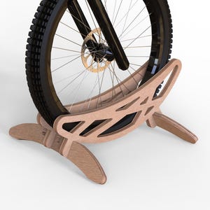 Wood Bike Stand, Bike Floor Holder, Bike Rack, Cnc Bike Stand, CNC ...