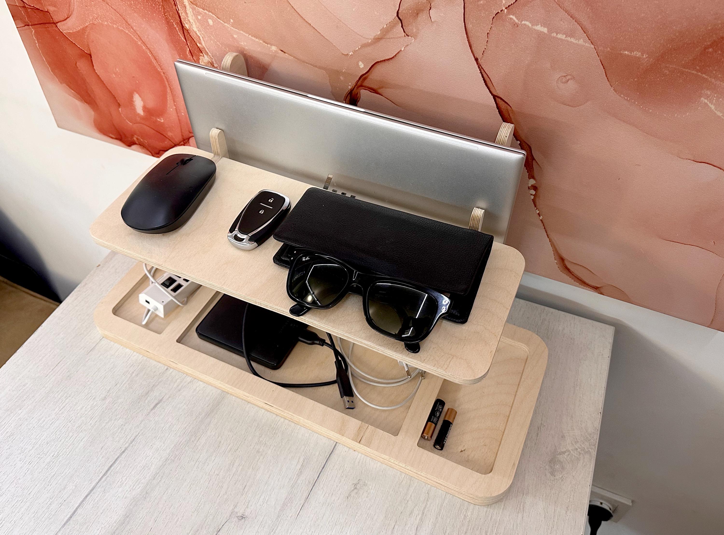 Plywood Table Top Rack, Laptop Shelf Holder Stand, Desk Organizer Cnc ...