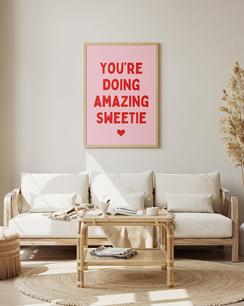 You're Doing Amazing Sweetie Print, Printable Wall Art, Trendy ...