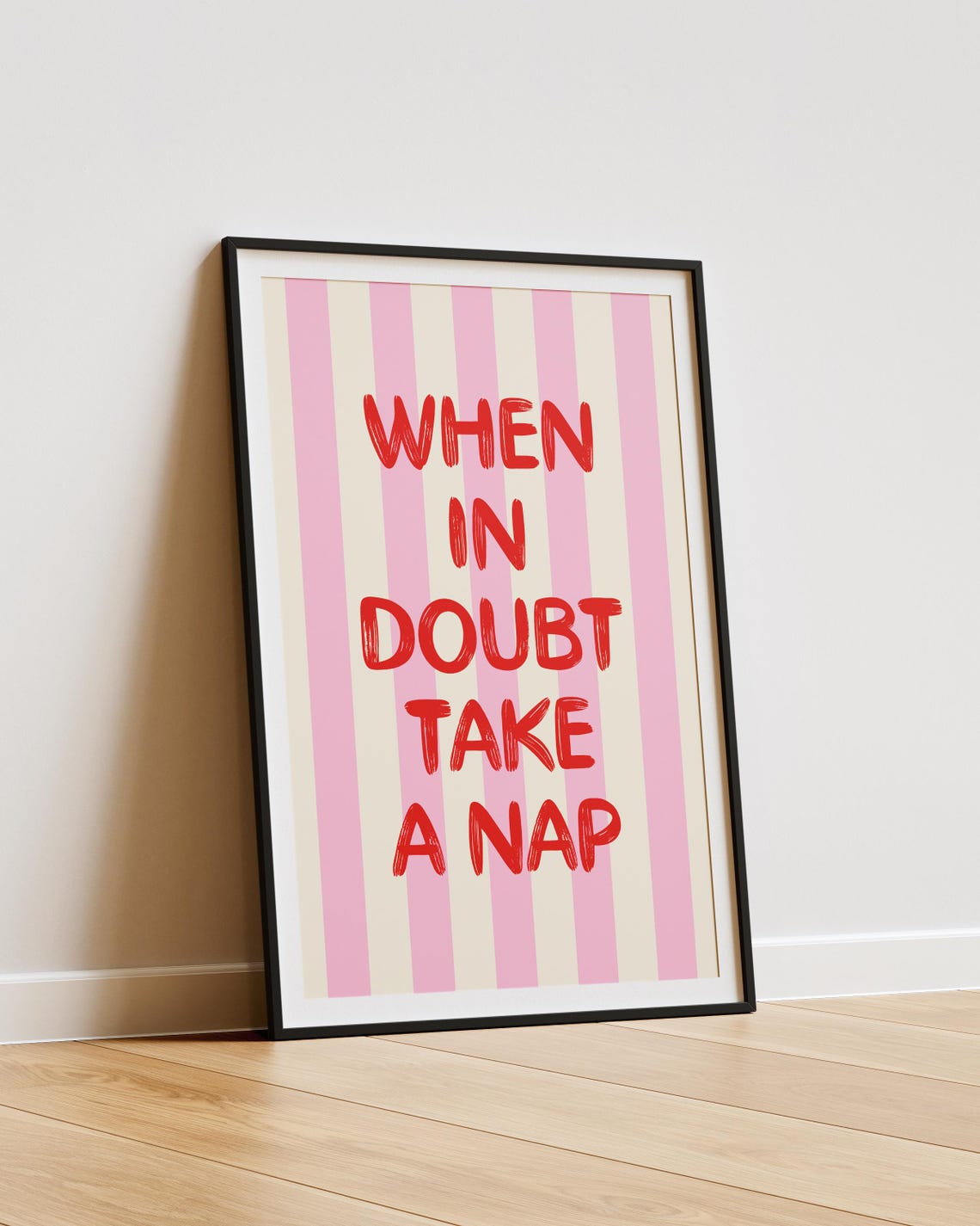 Take A Nap Printable Wall Art, Above Bed Art, Preppy Pink Print ...