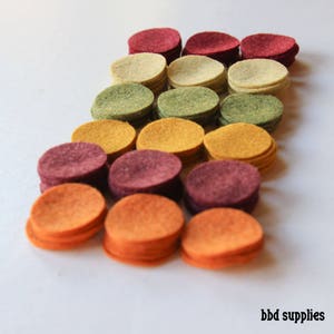 Wool Blend Felt Circles 90 1 Circles Pick a Color - Etsy