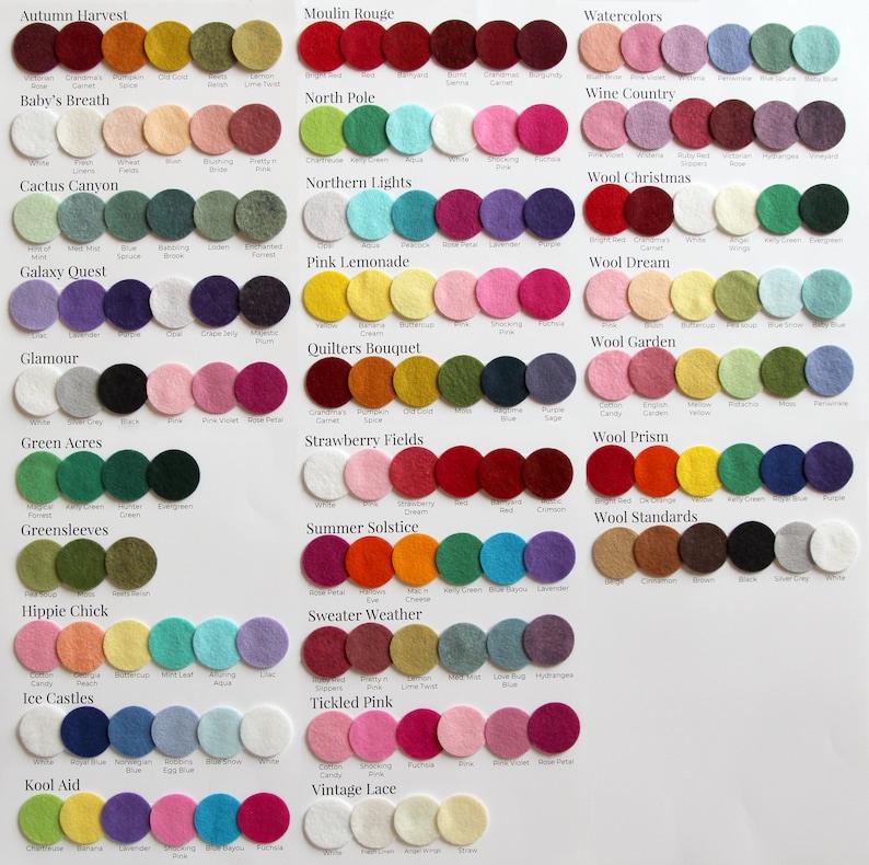 Wool Blend Felt Shapes 12 Large Star Sets Pick a Color Set | Etsy