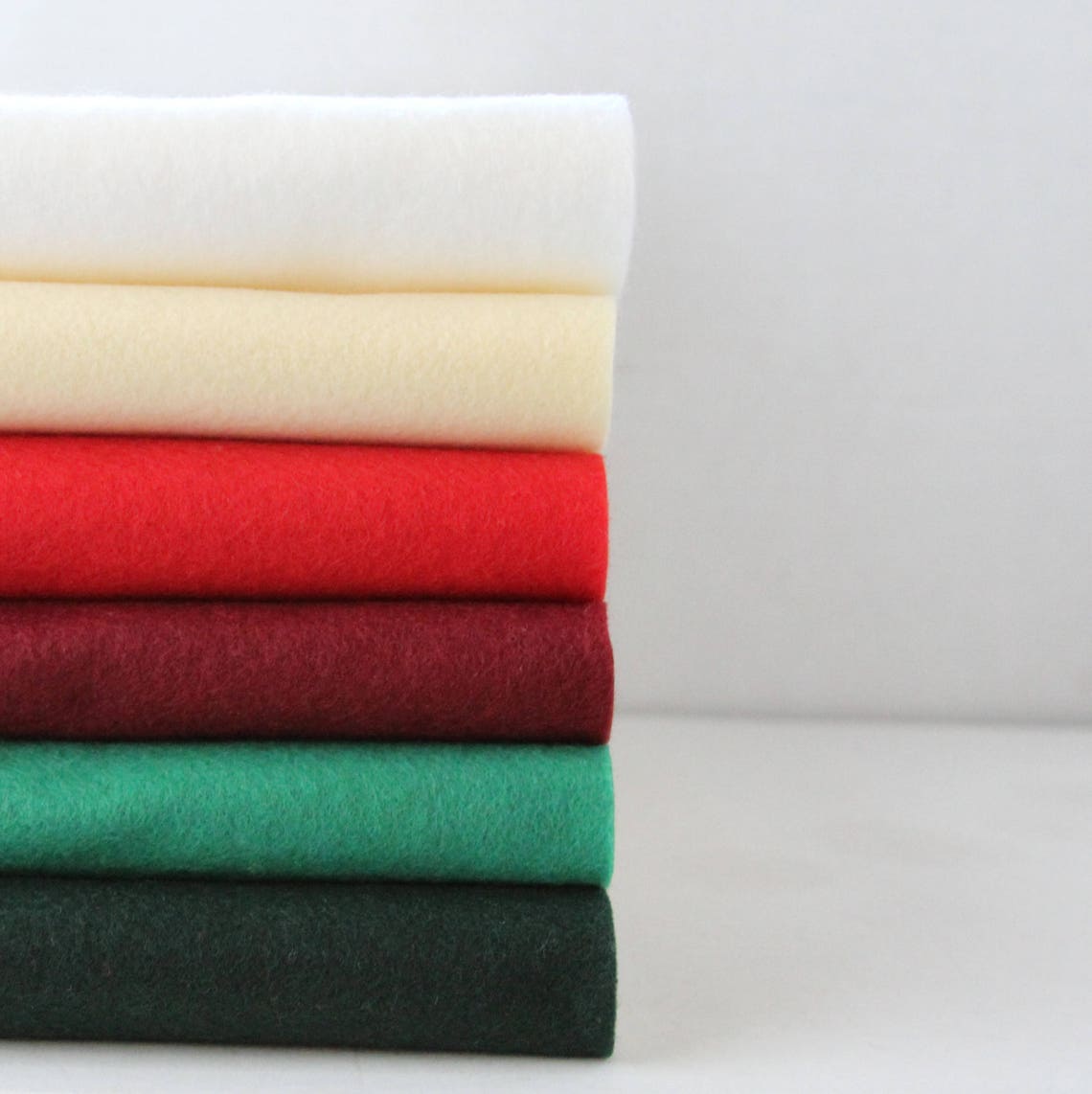 Wool Blend Felt Sheets Collection Wool Christmas Colors 6 - Etsy
