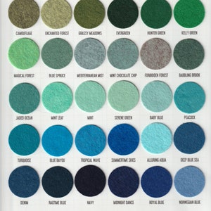 Felt by the Sheet 9 X 12 One 1 Sheet of Wool Blend Felt You Choose ...