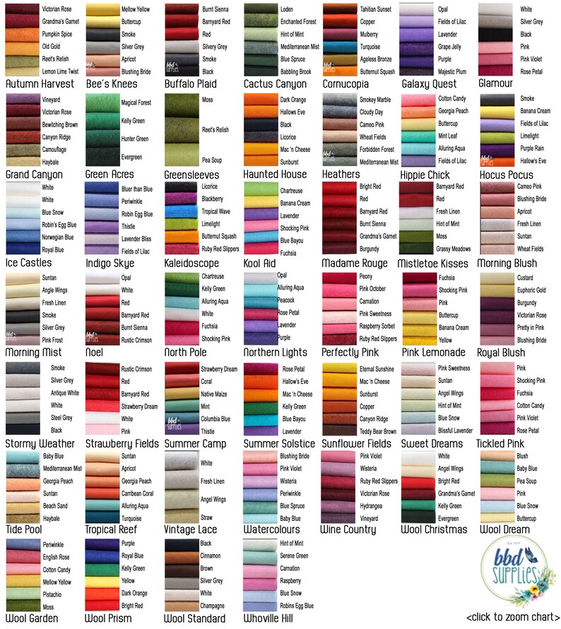 Loose Felt Flowers Lydia Flower Collection Pick Your Color - Etsy