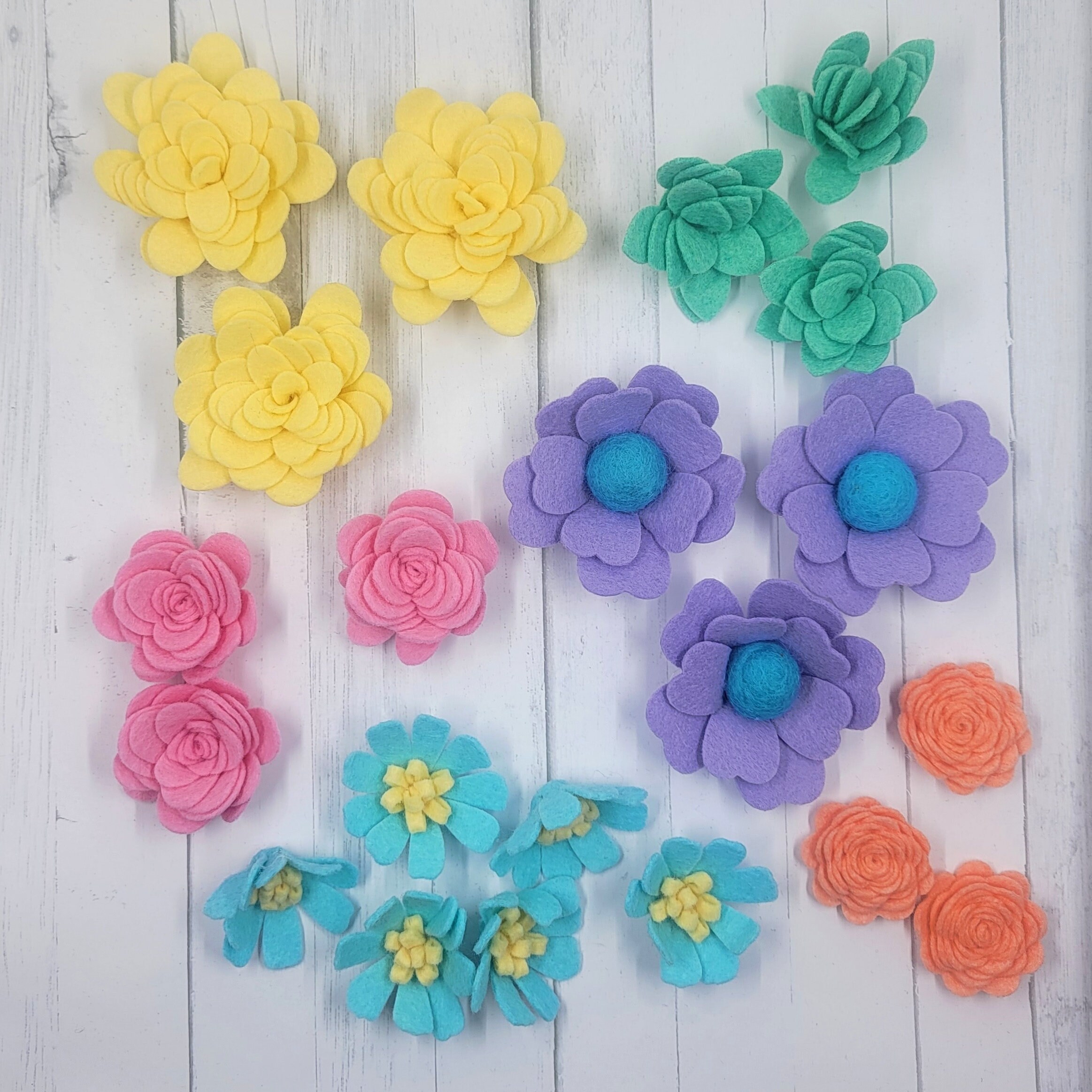 Loose Felt Flowers Farrah Flower Collection Pick Your - Etsy