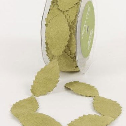Faux Suede Leaves Ribbon Olive Green 1 Inch You Choose - Etsy