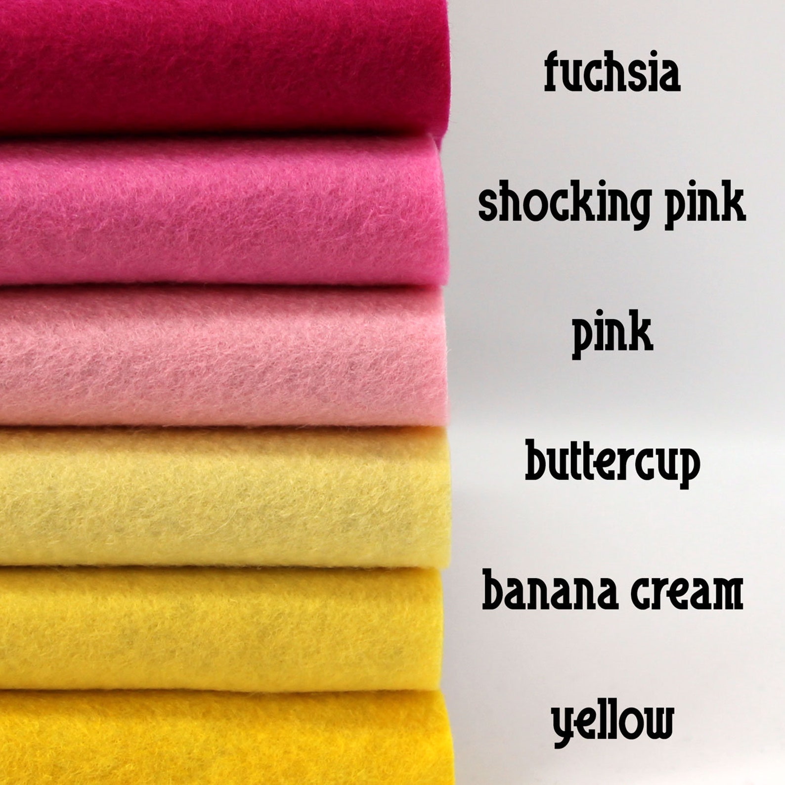 Pink Lemonade Wool Blend Felt Sheets 6 Sheets | Etsy