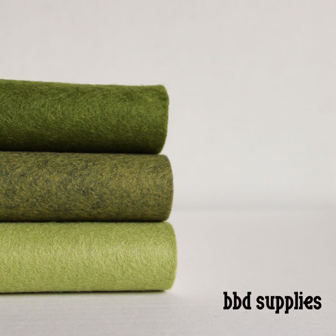 Wool Blend Felt Sheets Collection Greensleeves Colors 3 Sheets You ...