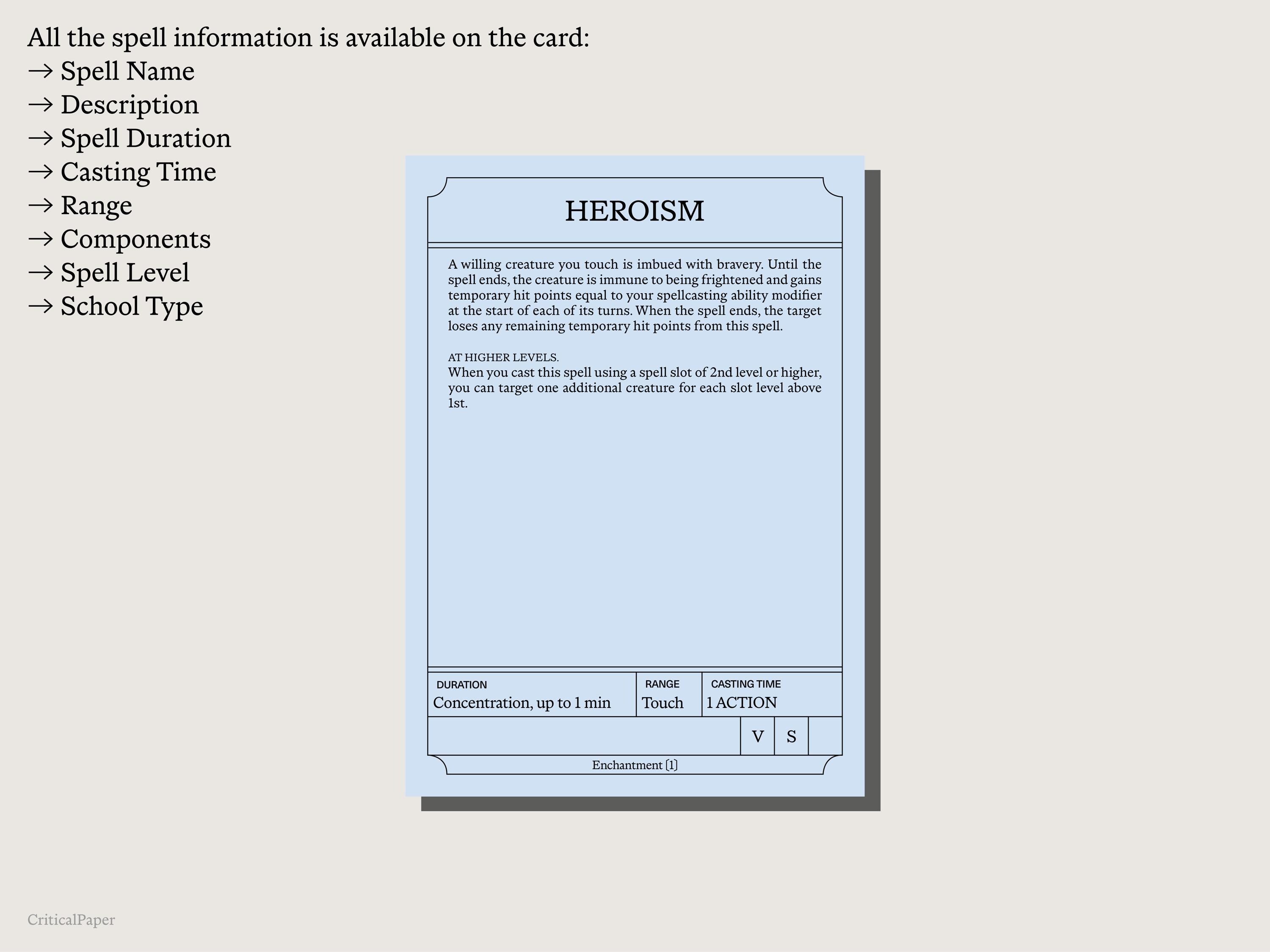 Dnd 5e Spell Cards in English | PALADIN | D&D Accessories and Role ...