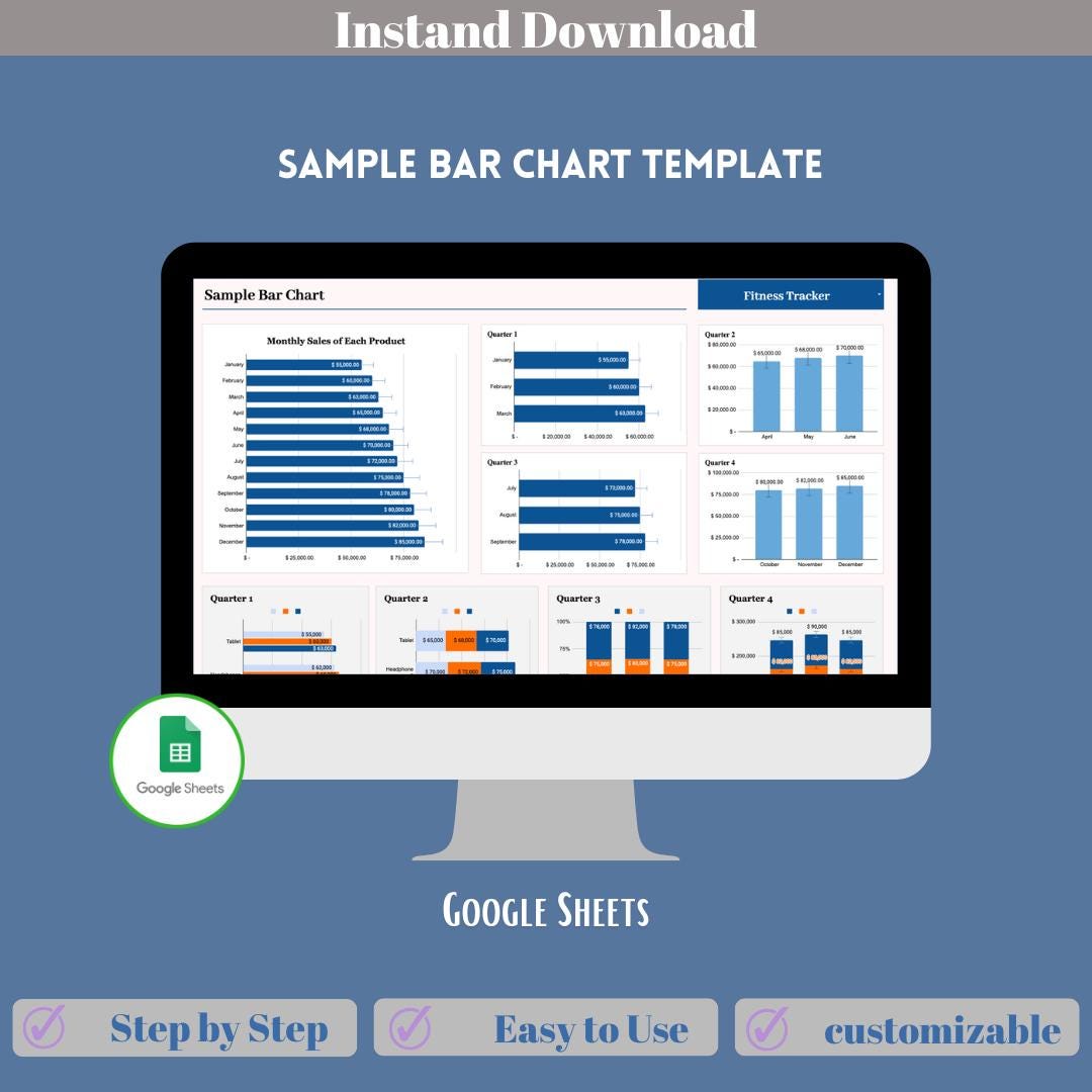 Sample Bar Chart Template, Digital Download, Editable Excel or Google ...