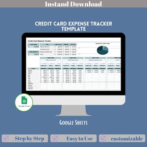 Credit Card Expense Tracker Template, Digital Download, Editable Excel ...