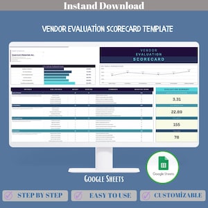 Vendor Evaluation Scorecard Template, Google Sheets Supplier Rating ...