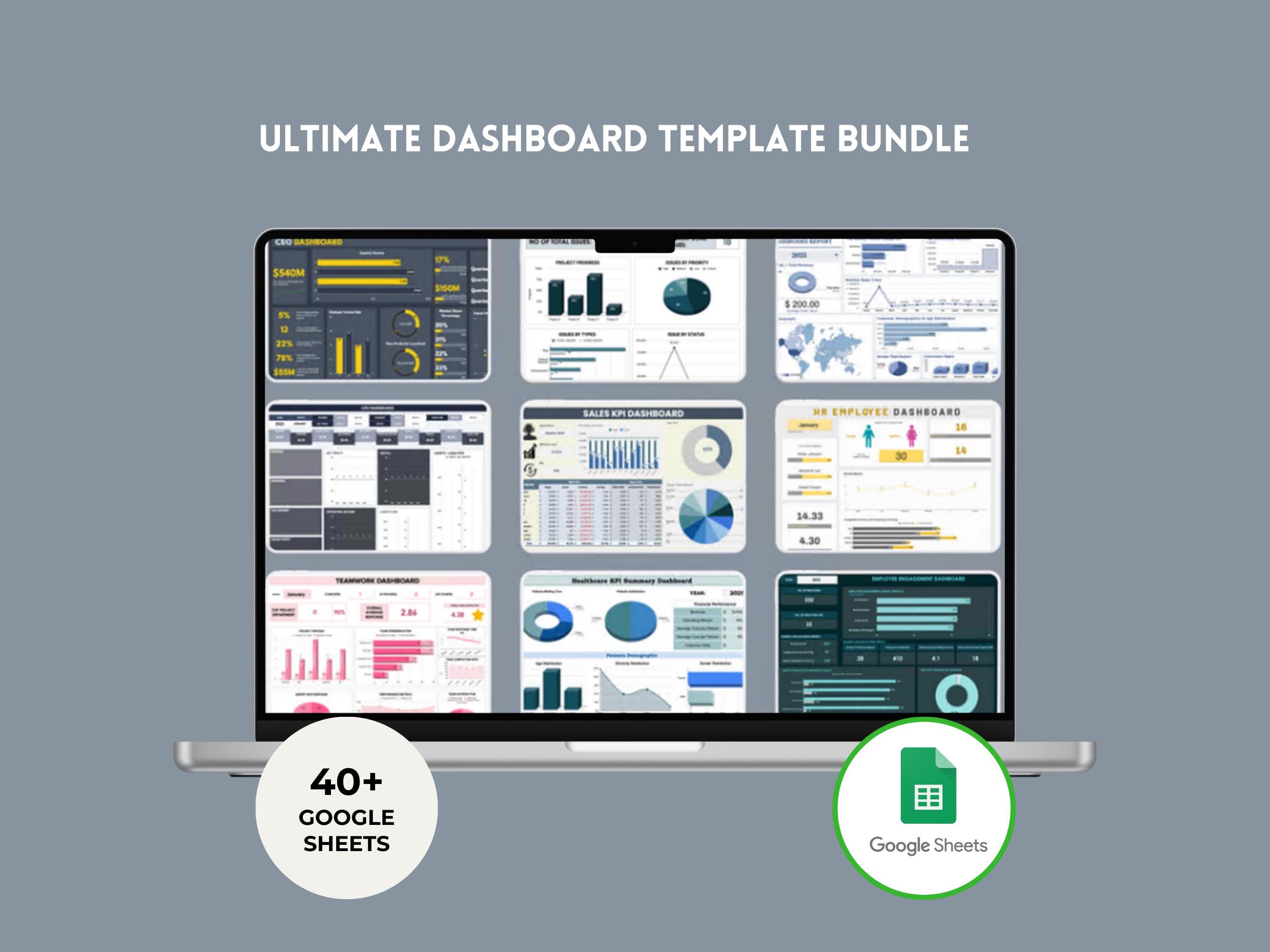 Ultimate Dashboard Google Sheets Bundle for Business Analytics,kpi ...