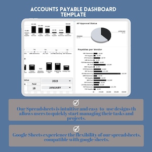 Accounts Payable Dashboard Google Sheets Template for Invoice Tracking ...