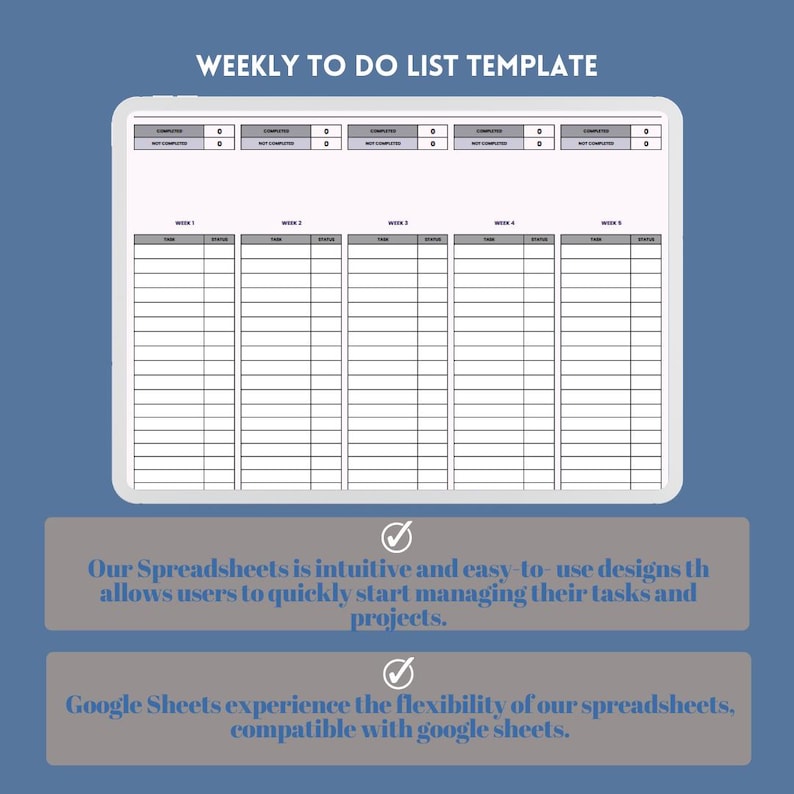 Editable Weekly to Do List Template, Digital Download for Task ...