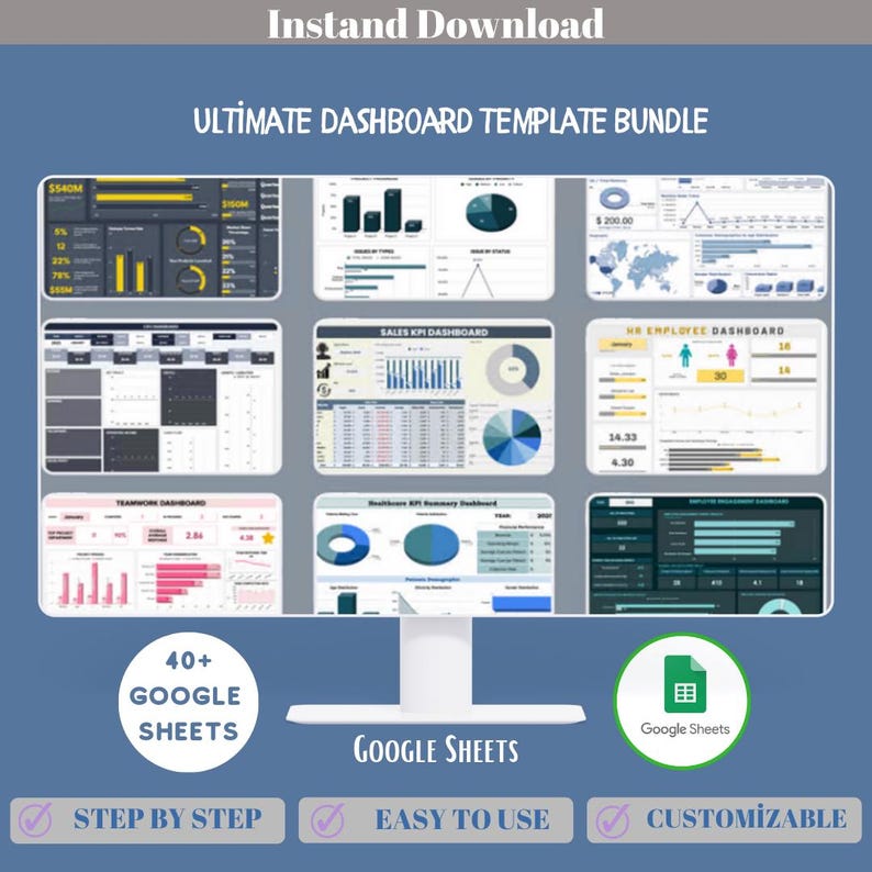 Ultimate Dashboard Google Sheets Bundle for Business Analytics,kpi ...