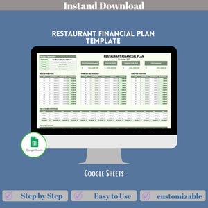 Restaurant Financial Plan Template, Budgeting,expense Tracking ...