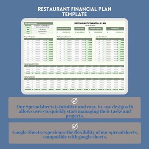Restaurant Financial Plan Template, Budgeting,expense Tracking ...