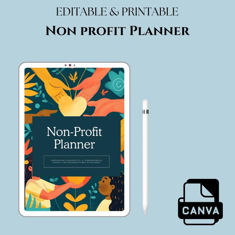 Non-profit Planner, Canva Editable Template, Digital Download ...