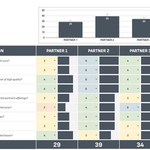 Partner Scorecard Google Sheets Template for Business Partnership ...