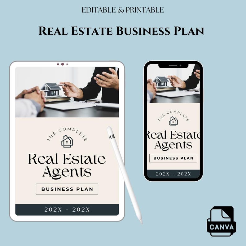 Real Estate Business Plan Canva Template, Property Investment Strategy ...