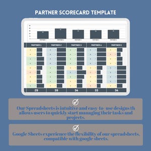 Partner Scorecard Google Sheets Template for Business Partnership ...