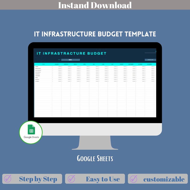 IT Infrastructure Budget Template, Technology Expense Tracker, IT Cost ...