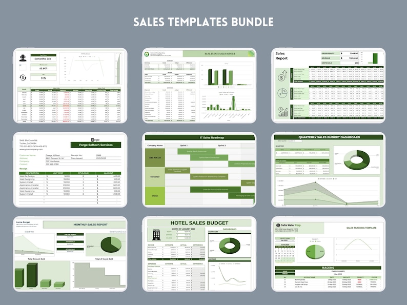 Sales Bundle Google Sheets Templates for Sales Tracking CRM Pipeline ...