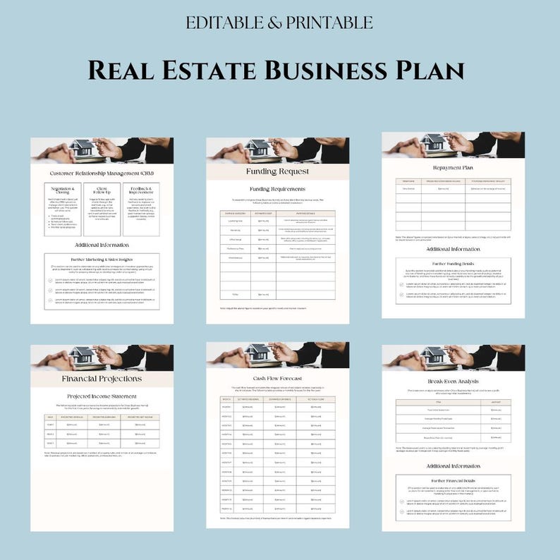 Real Estate Business Plan Canva Template, Property Investment Strategy ...