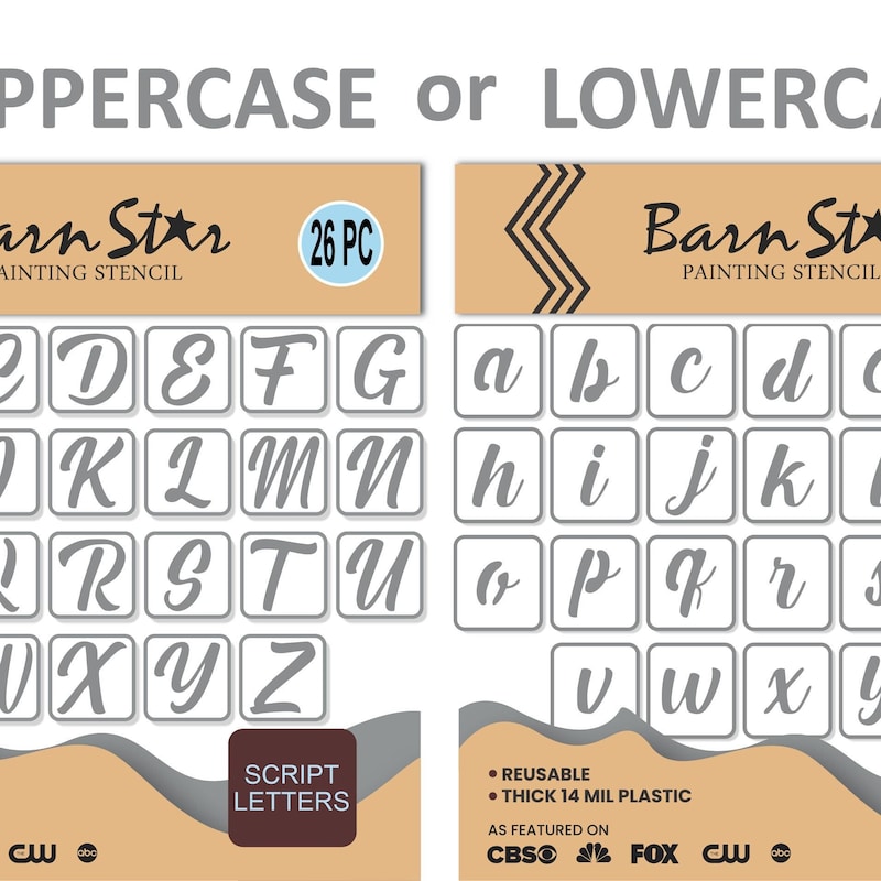 Script Stencils - Etsy
