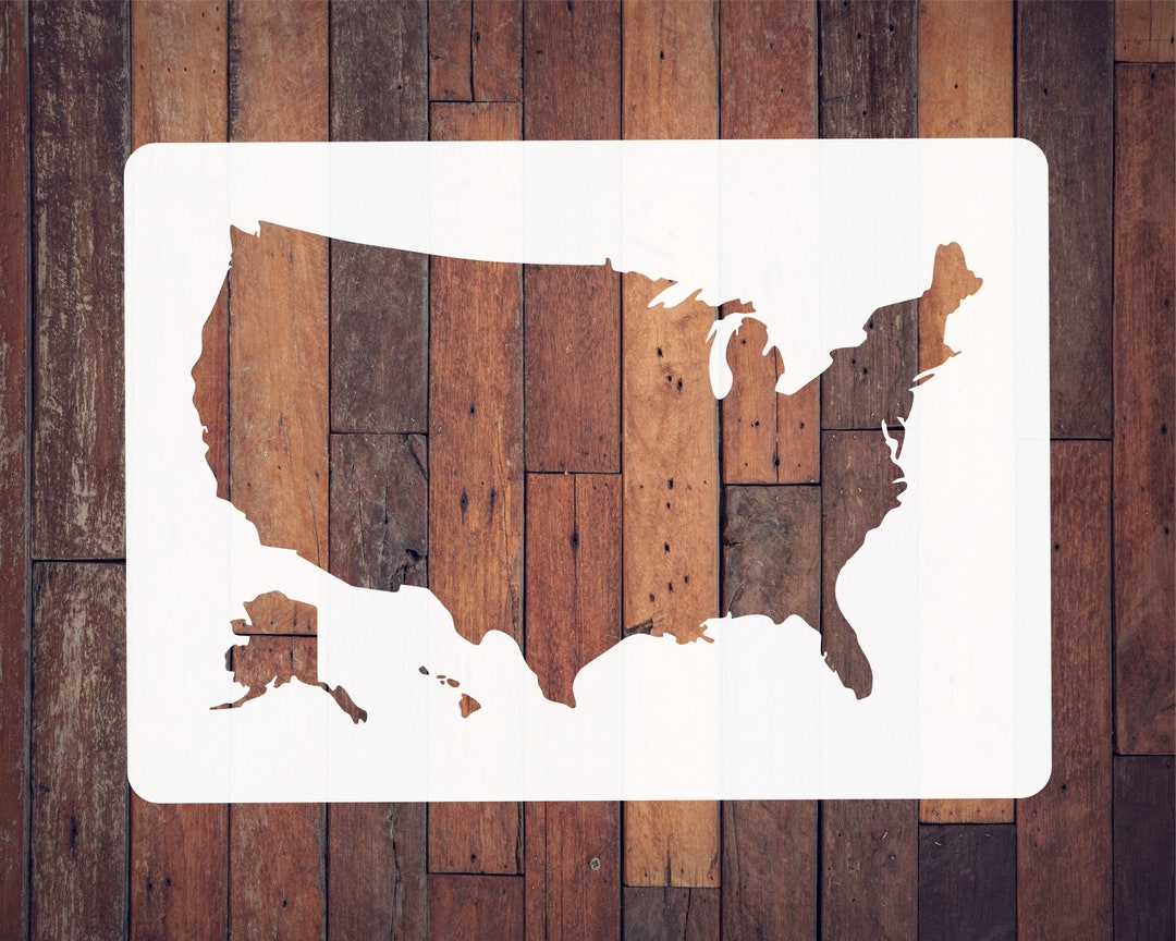 USA Map Stencil, Reusable Template, Wood Sign Flag Stencil - Etsy