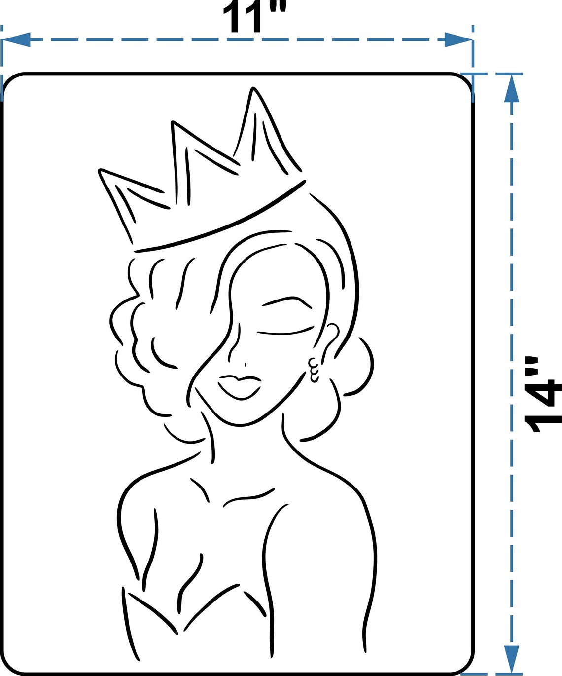 Queen Woman Crown Stencil for Paint Parties Pretty Woman - Etsy