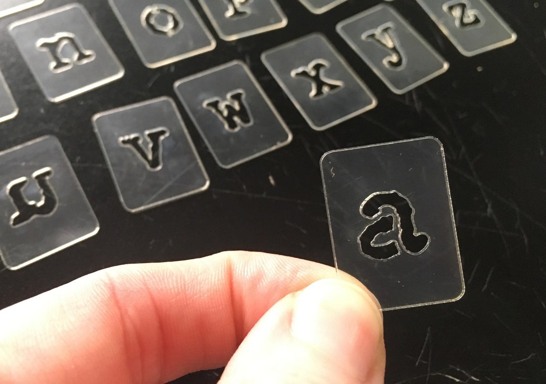 Mini Typewriter Letter Stencils ~ .6" Tall ~ Paint Your Own Wood Signs ...