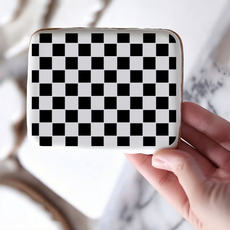 Small Checkerboard Cookie Stencil - Etsy