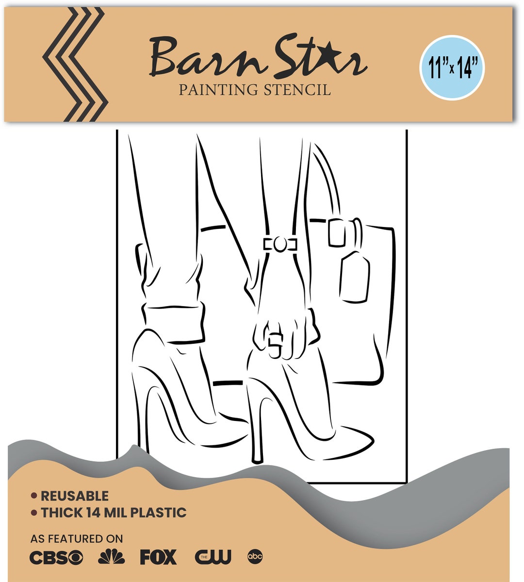 Woman in Heels With Purse Stencil for Paint Parties, Pretty Woman ...