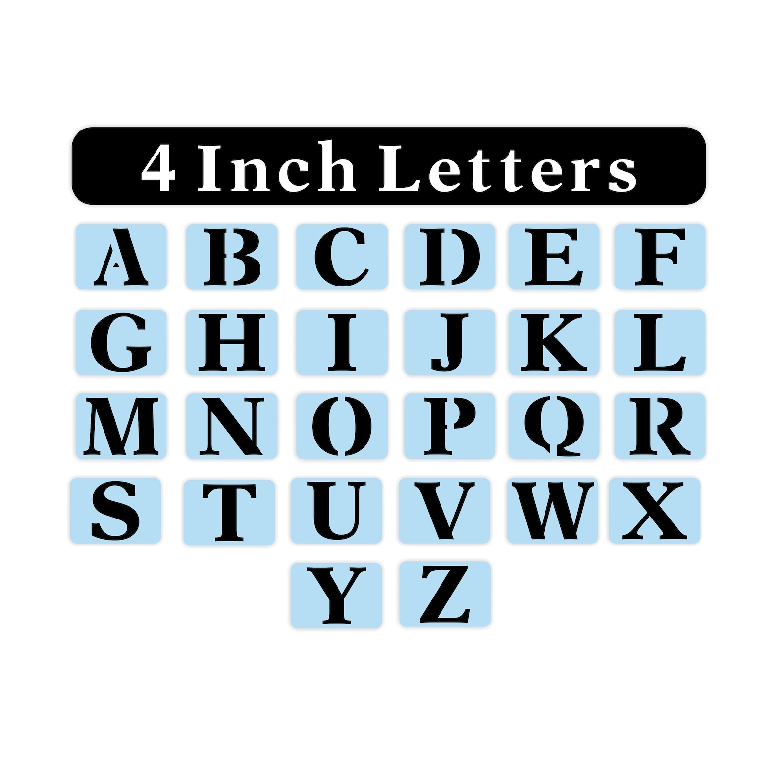 Full Alphabet Letter Stencils Kit Multiple Sizes Stencil - Etsy