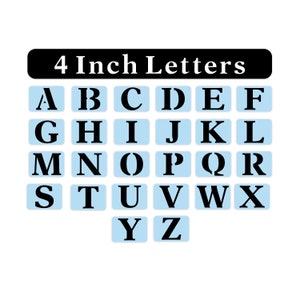 Full Alphabet Letter Stencils Kit - Multiple Sizes Stencil - Paint Your ...