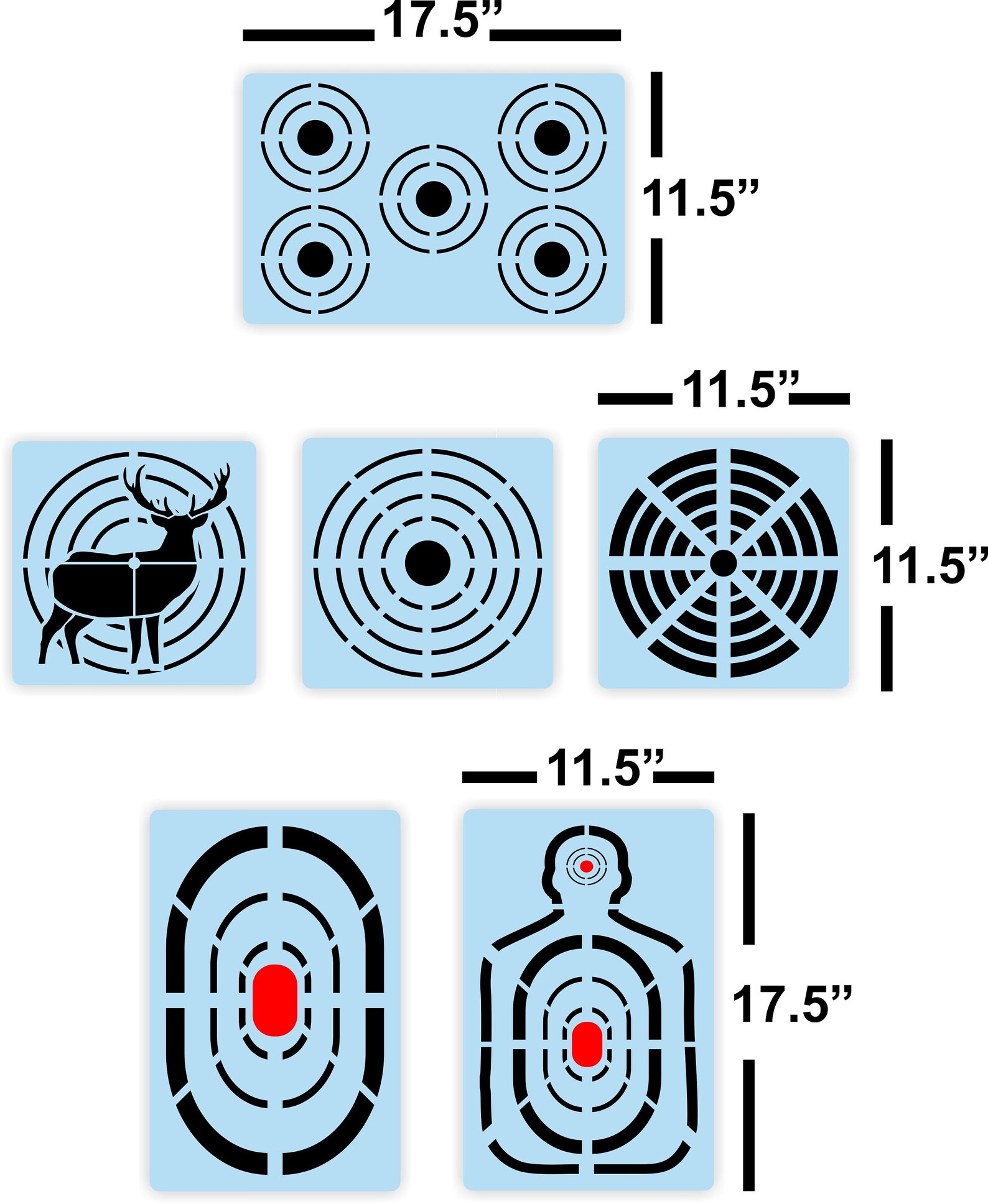 Shooting Targets STENCIL Super Bundle Paint Your Own - Etsy