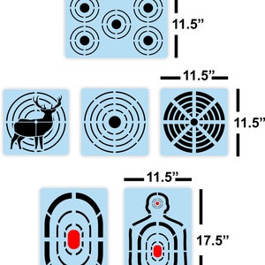 Shooting Targets STENCIL Super Bundle Paint Your Own Practice Targets ...