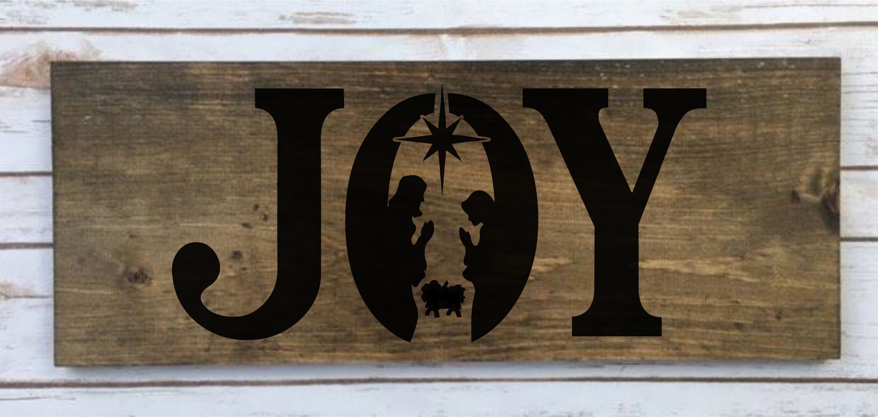 Joy Nativity Stencil Paint Your Own Wood Sign Reusable & | Etsy