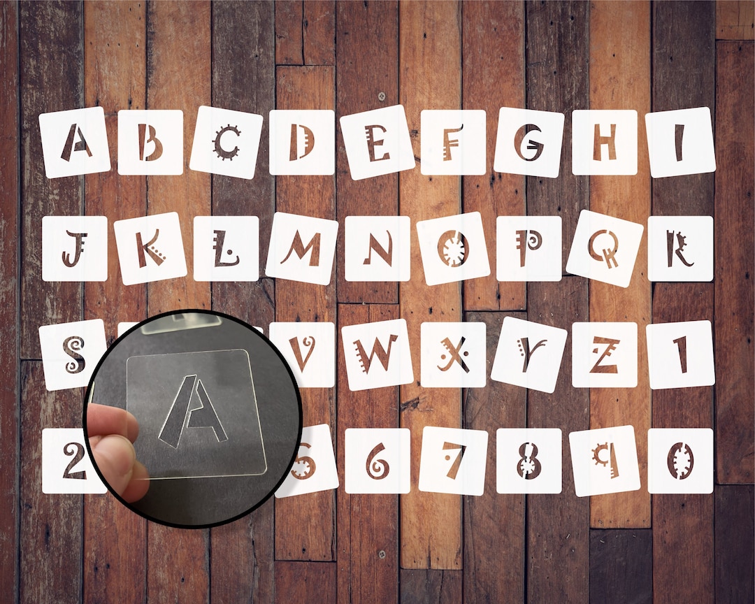 Jokerman Letter Stencils, Full Alphabet Reusable Templates, Wood Sign ...