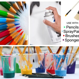 Paint Party Canvas Painting Stencil, Reusable Tracing Template, Acrylic ...