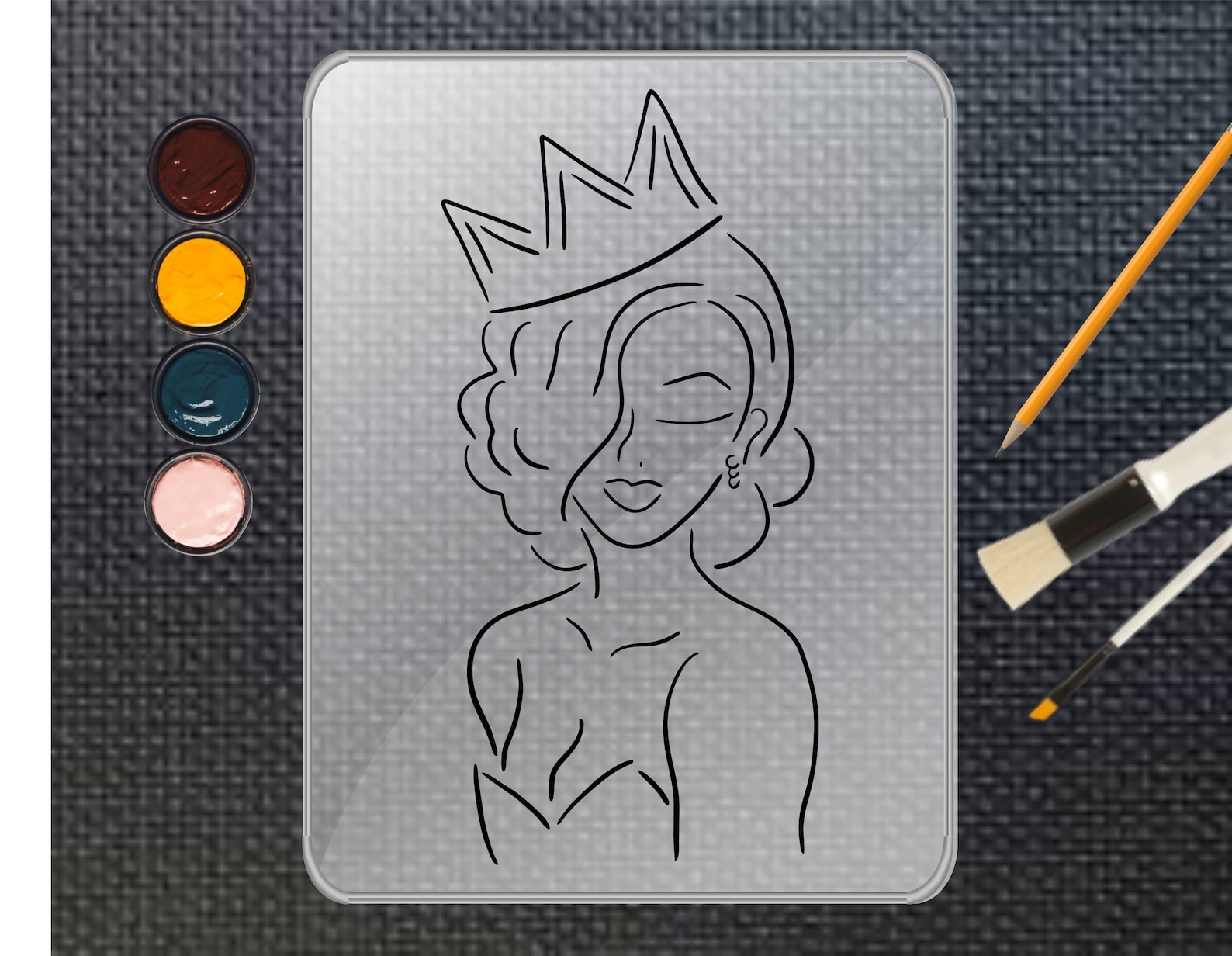 Queen Woman Crown Stencil for Paint Parties Pretty Woman - Etsy